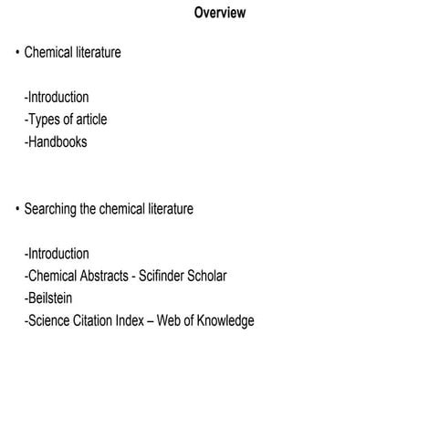 Chemistry Literature Searching: The Cage-Match edition (part 1) | PPTX
