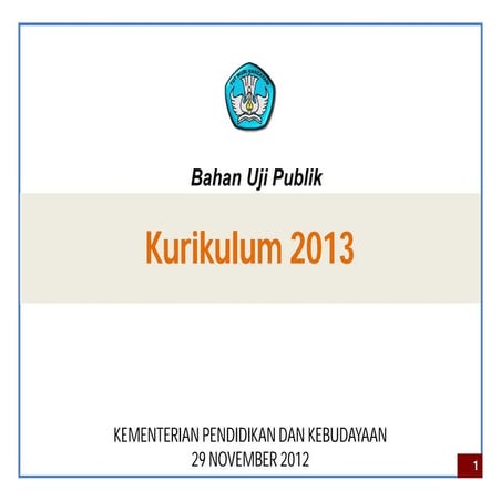 Bahan uji publik kurikulum 2013 | PDF
