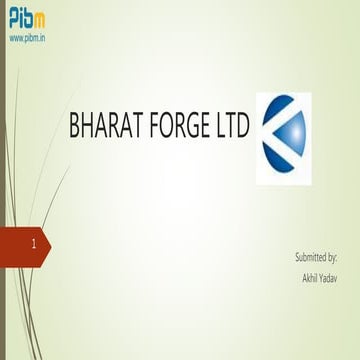 Bharat forge LTD new | PPTX