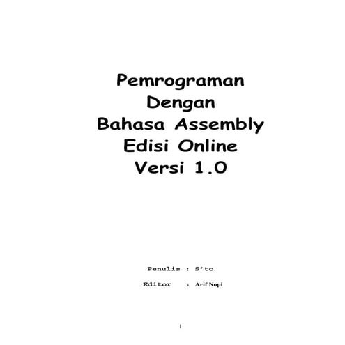 Bahasa assembly | PDF