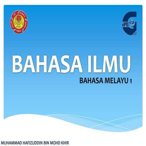 Bahasa Ilmu | PPT