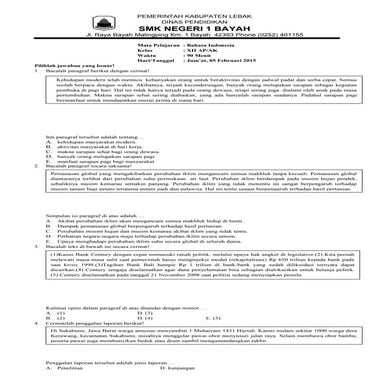 Bahasa indonesia 1 | DOC