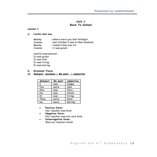 Bahasa inggris kelas 6 | PDF