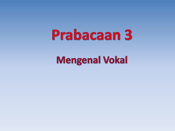 Bahasa melayu prabacaan 2 | PPTX