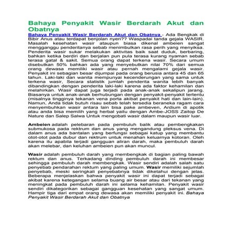 Obat wasir stadium 4 yang sudah parah | PDF