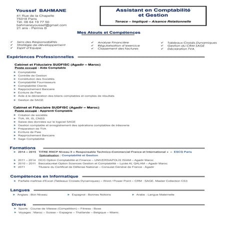 Mon CV actualisé