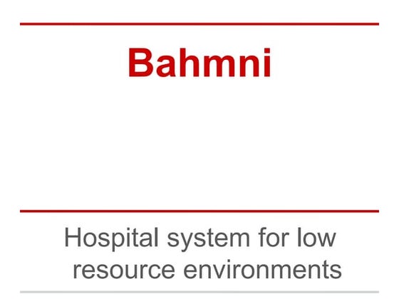 Bahmni | PPTX