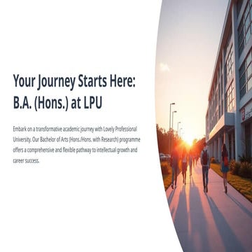 BA Hons at Lovely professional university | PPTX