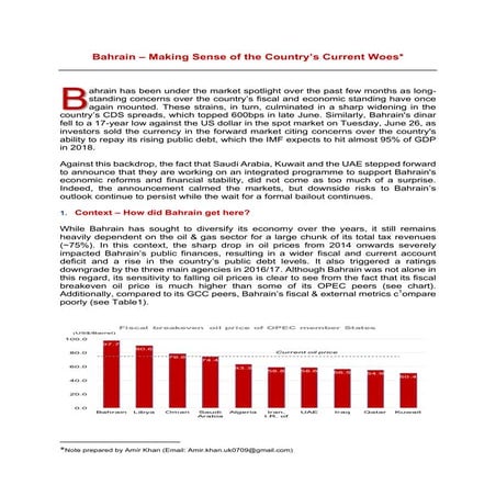 Bahrain - Making Sense of the Country's Current Woes | PDF