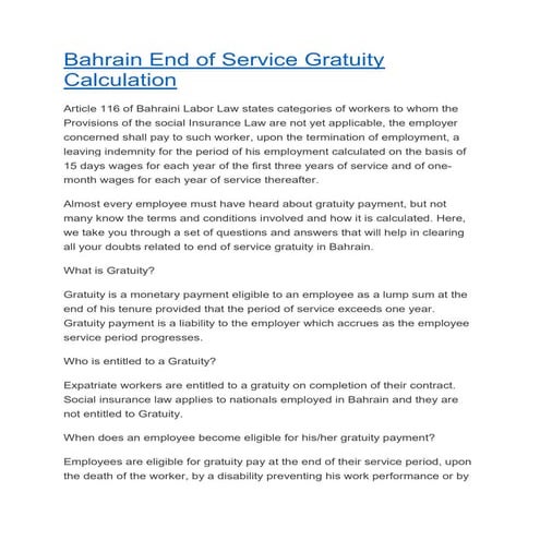 Bahrain End of Service Gratuity Calculation.pdf