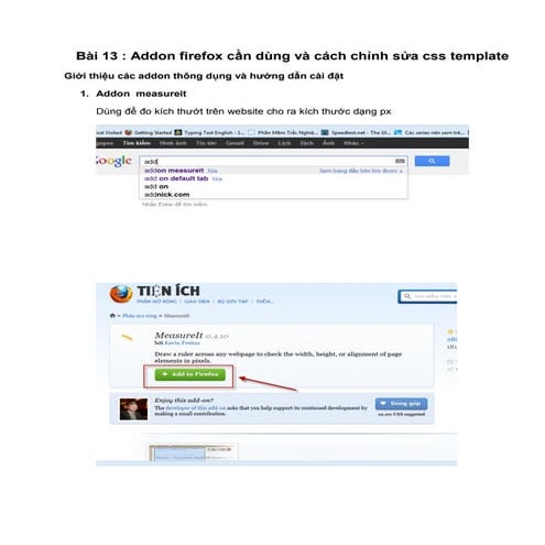 Bài 13 : Addon firefox cần dùng và cách chỉnh sửa css template | PDF