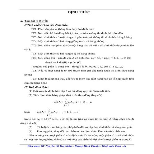 Bai tap-dinh-thuc | PDF