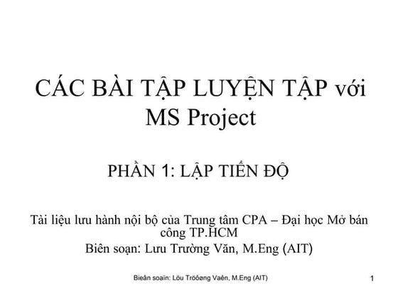 Tạo khung in đẹp trong Ms project | PDF