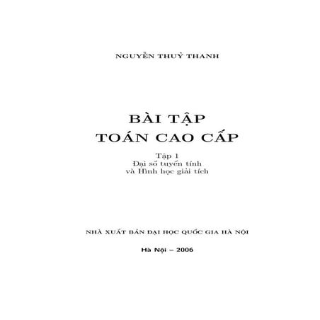 Bai tap-toan-cao-cap-tap-1-nguyen-thuy-thanh | PDF
