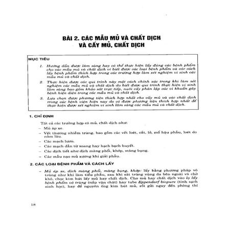 Cấy mẫu mủ và chất dịch | PDF