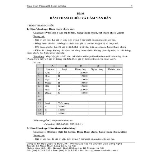 Bai 6 vlookup | PDF