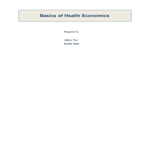 Health economics | PDF