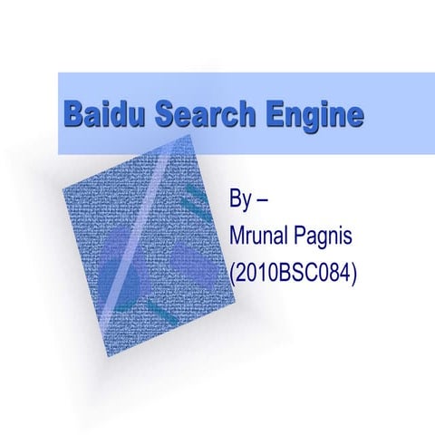 Baidu search engine | PPTX