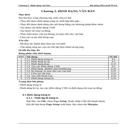 Bai giang ms word [chuong 03] | PDF