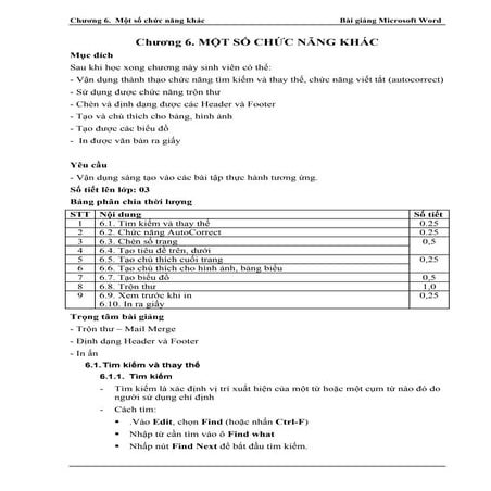 Bai giang ms word [chuong 06] | PDF