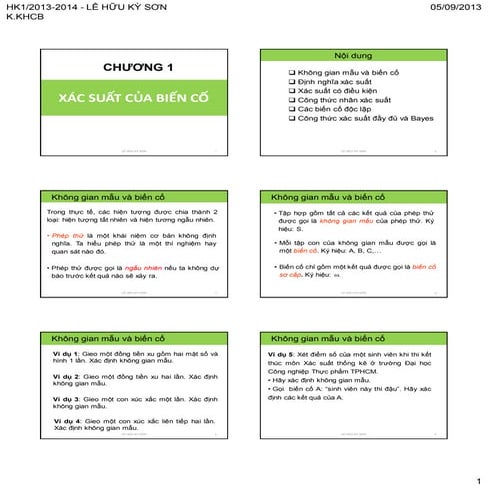 Bai giang xstk | PDF