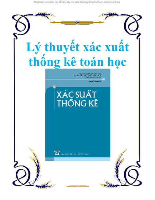 Bai tap xstk b (cap nhat chuong 6 7) | PDF