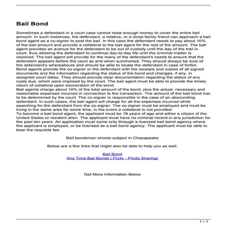 Bail Bond | PDF