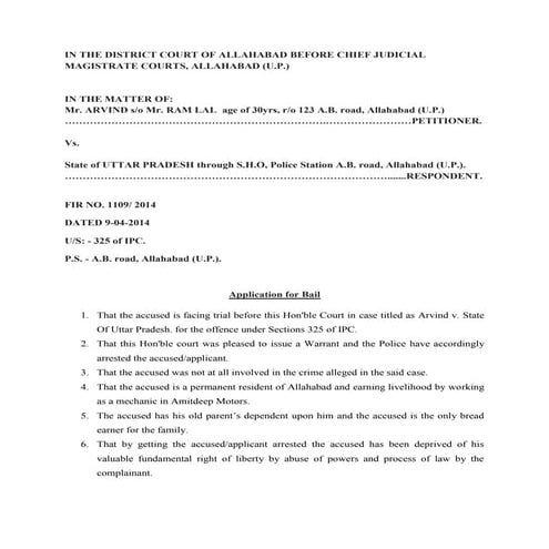 Bail application | PDF