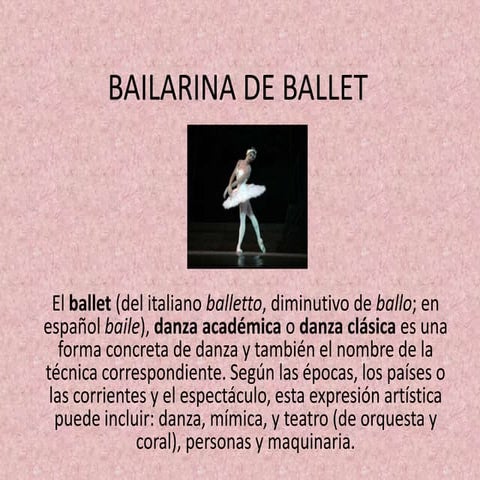 Bailarina de ballet | PPTX | Dance | Fine Art
