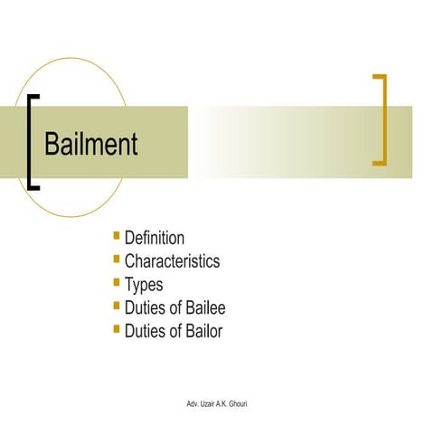 Bailment | PPT