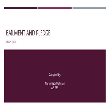 Bailment and Pledge, Personal.pptx