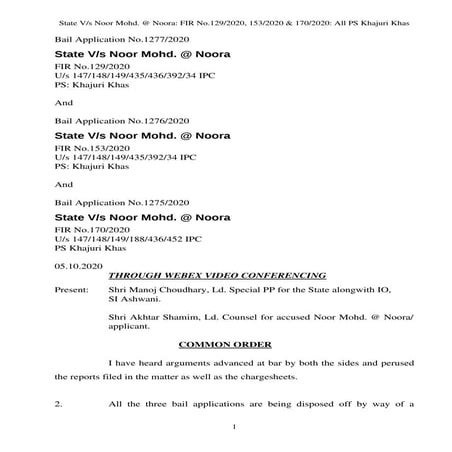 Bail order | PDF