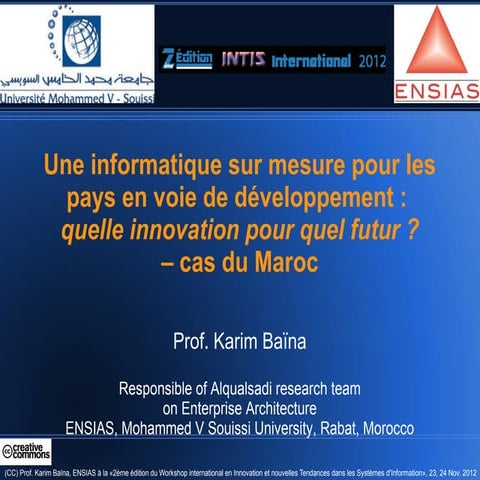 Karim Baina Assises AUSIM 2016 | PDF