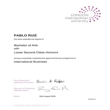 (Ba) International Business - London Metropolitan University - Pablo ...
