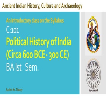 B.A. (Hons.) 1st Sem. Syllabus- Political History of India (c. 600 BCE ...