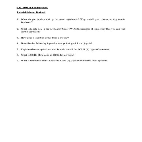 BAIT1003 Tutorial 3 | DOCX