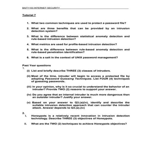 BAIT1103 Tutorial 3 | PDF