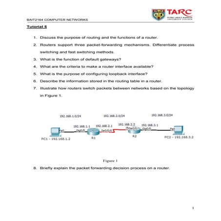 BAIT2164 Tutorial 5 | PDF | Computer Networking | Computing