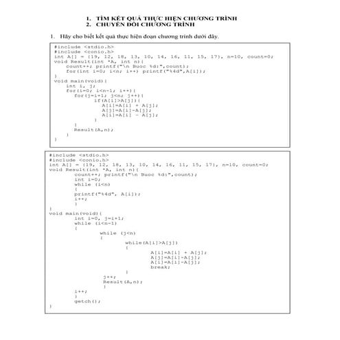 Bài tập ôn lập trình | PDF