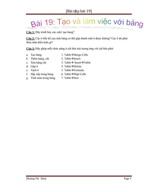 Hdg bai 9 tin hoc va ung dung | PDF