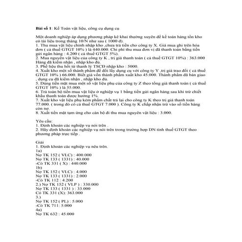 Bai tap kttc co loi giai 2 | PDF