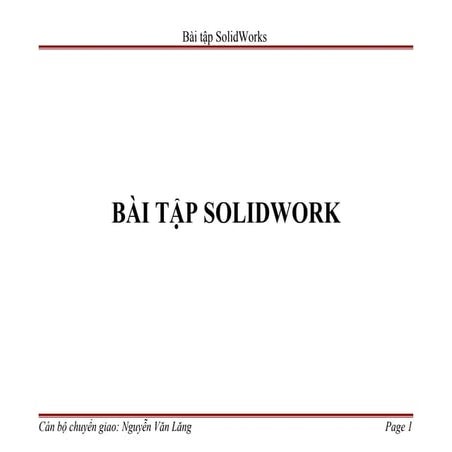 Bai tap solidwork hoccokhi | PDF