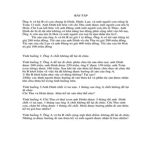 Bai tap thua_ke | PDF