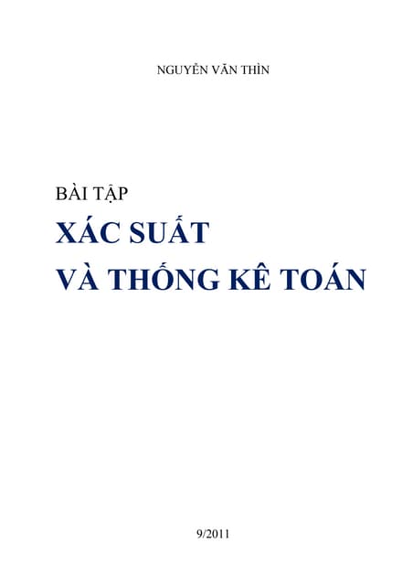 Bai tap xstk b (cap nhat chuong 6 7) | PDF
