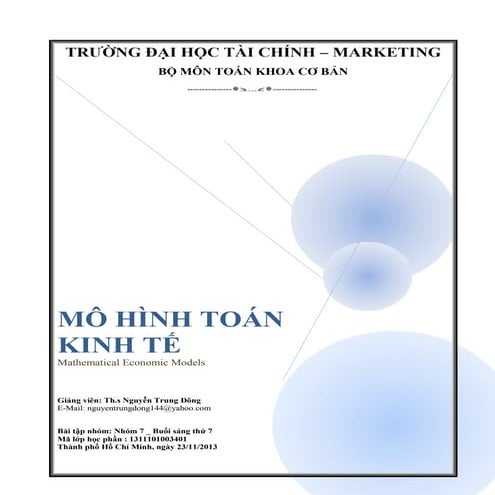 Bai tp dap_an_mo_hinh_toan_kinh_t | PDF