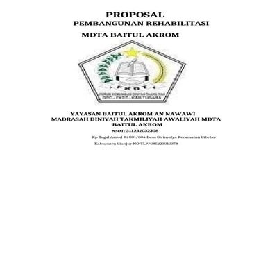 BAITUL AKROOM proposal bagus dan lengkap | DOCX