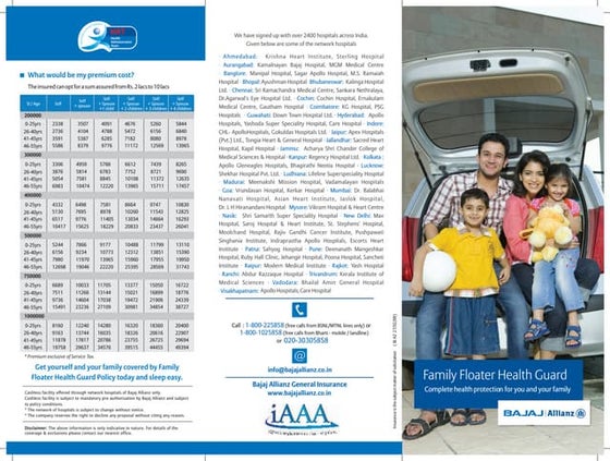 Family Floater Health Guard Brochure | PPT