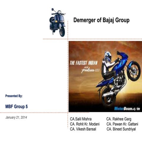Demerger of Bajaj Auto | PPTX