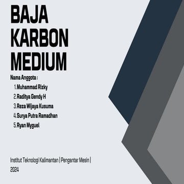 Materi Presentasi tentang Baja Karbon Medium | PDF