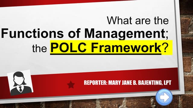 THE P-O-L-C FRAMEWORK OF MANAGEMENT.pptx